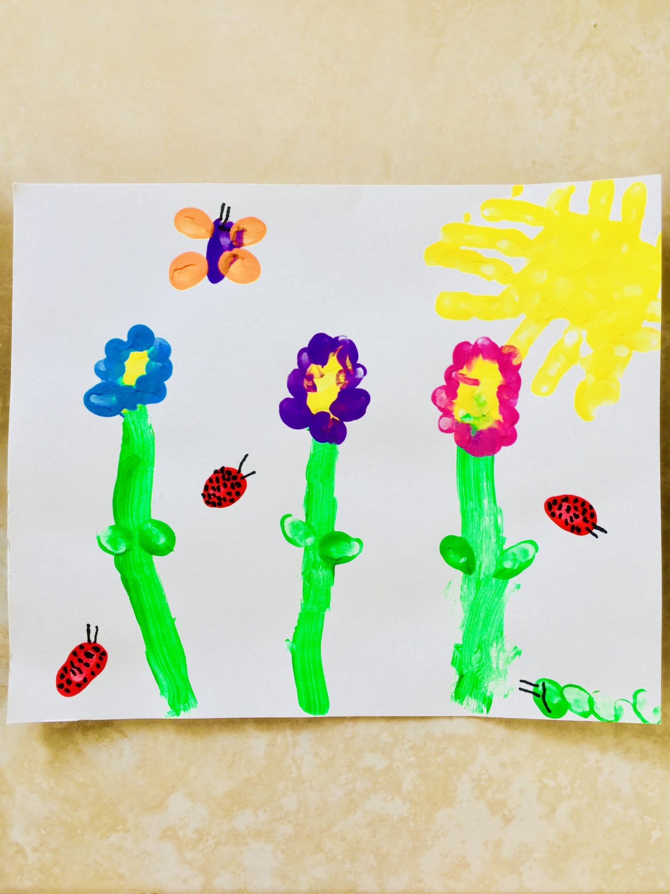 Flower Finger Painting For Toddlers! - Keep Calm And Mommy On