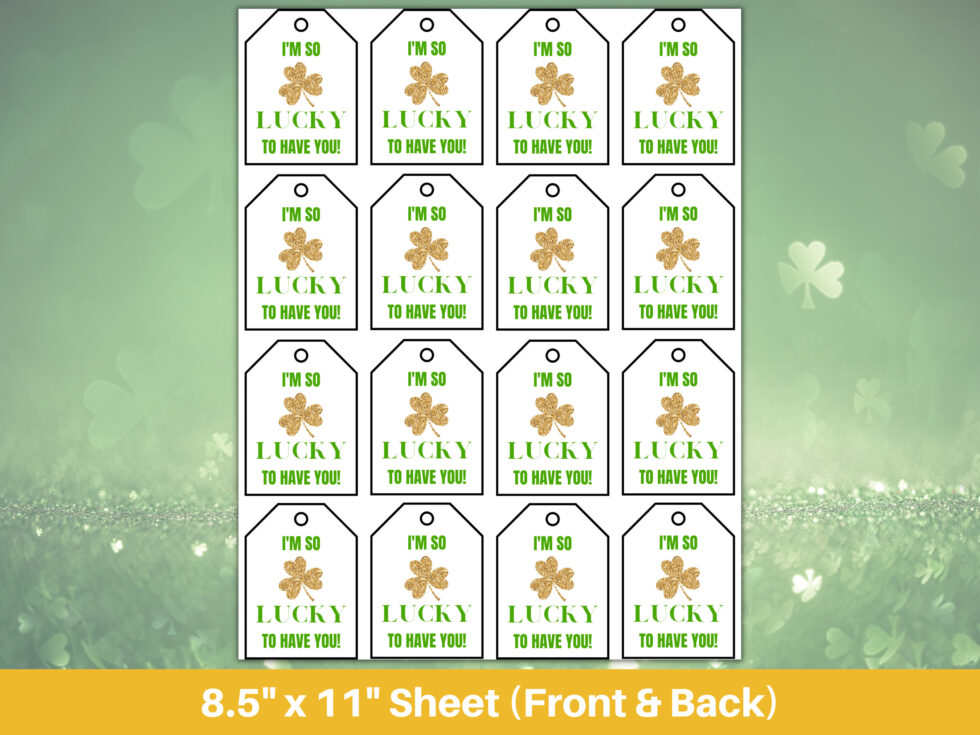 St. Patrick's Day Printable Gift Tags - Keep Calm And Mommy On