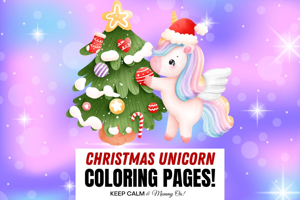 Christmas Unicorn Coloring Pages - Keep Calm And Mommy On